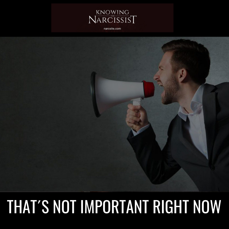 That is Not Important Right Now - HG Tudor - Knowing The Narcissist ...